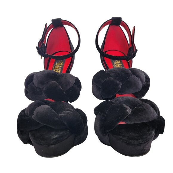 Kat Von D | Shoes | Kat Von D Velvet Swoon Heels Platform Size 7 Goth ...